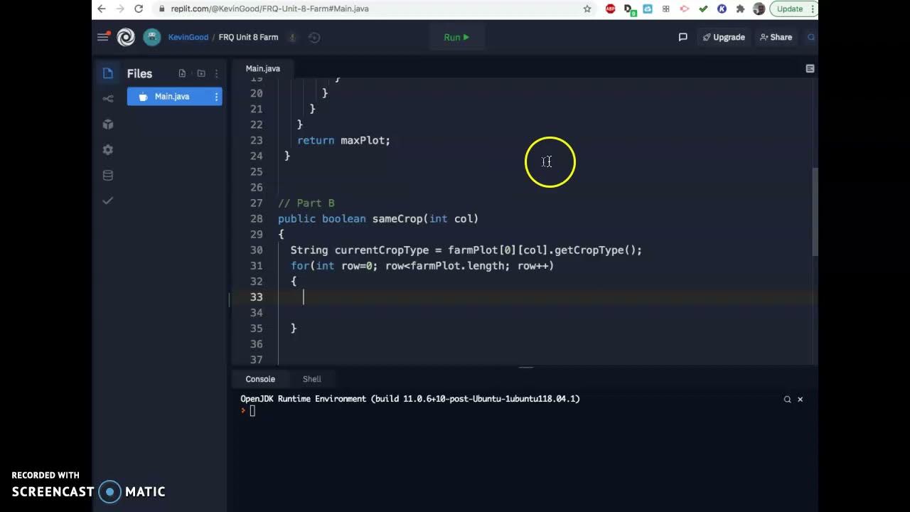 ApCSA 2D Array FRQ help part b - YouTube