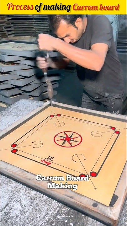 process of making carrom board in factory | #shorts #carrom #shortvideo - YouTube
