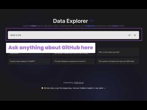 Data Explorer: Discover insights in GitHub data with GPT-generated SQL ...
