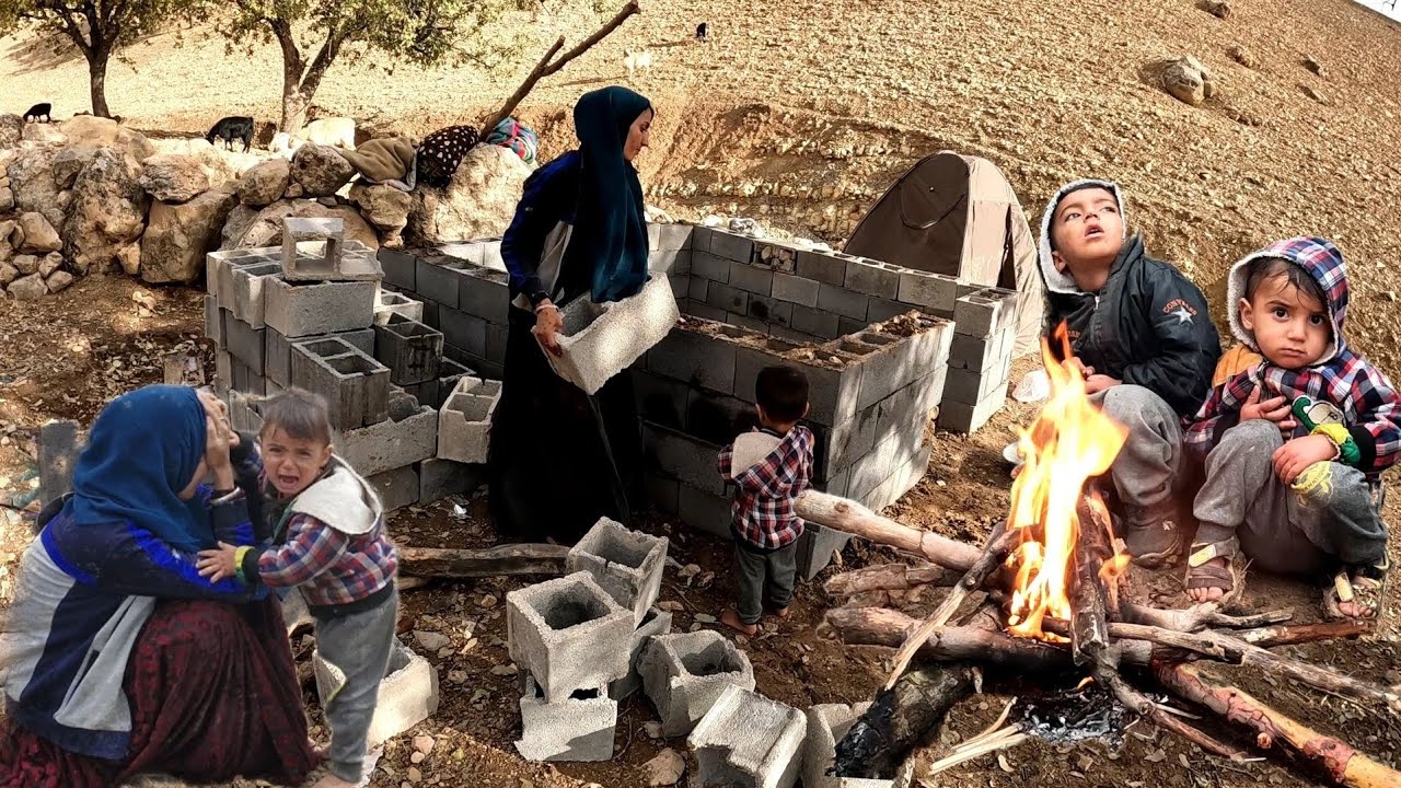 Hard nomadic life, house destruction by storm and rain. - YouTube