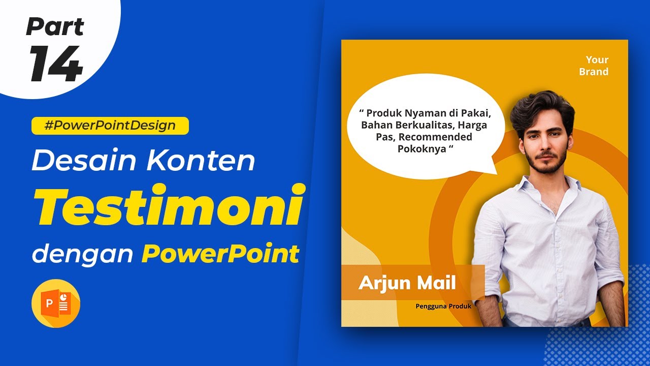 Cara Membuat Desain Testimoni di PowerPoint - YouTube