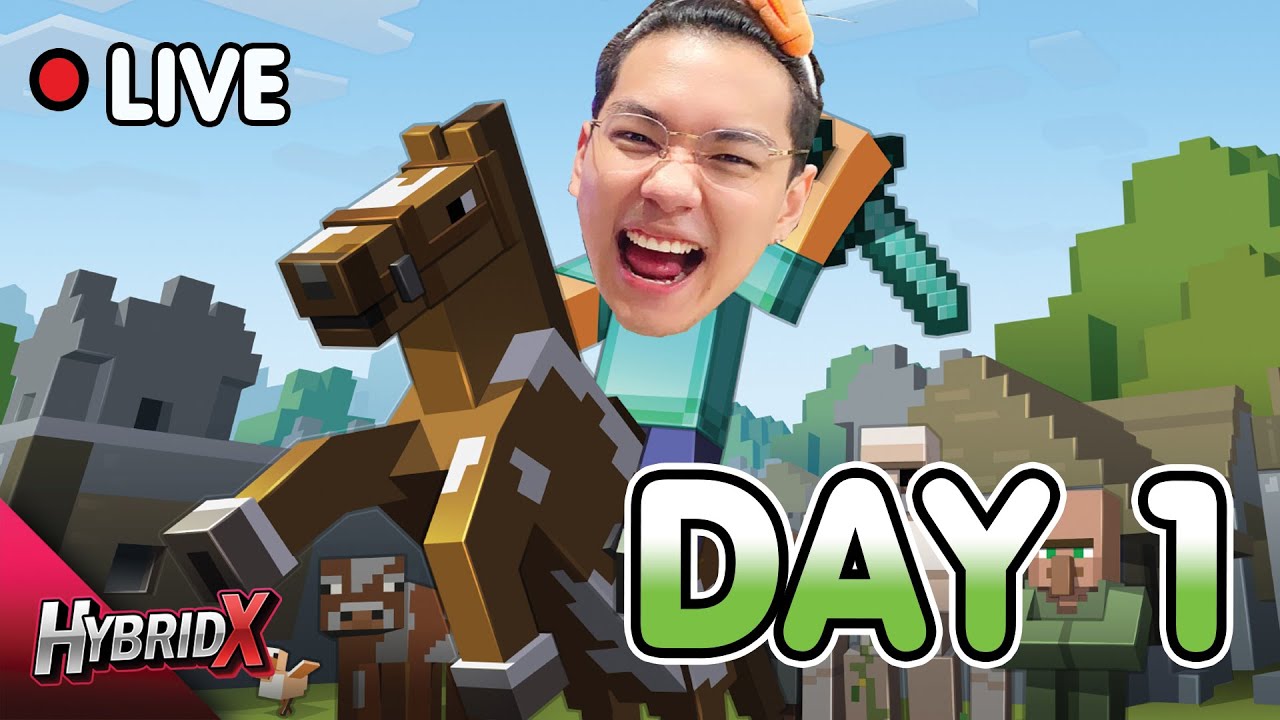 🔴 Minecraft : Day1คนหัวเหลี่ยม - YouTube