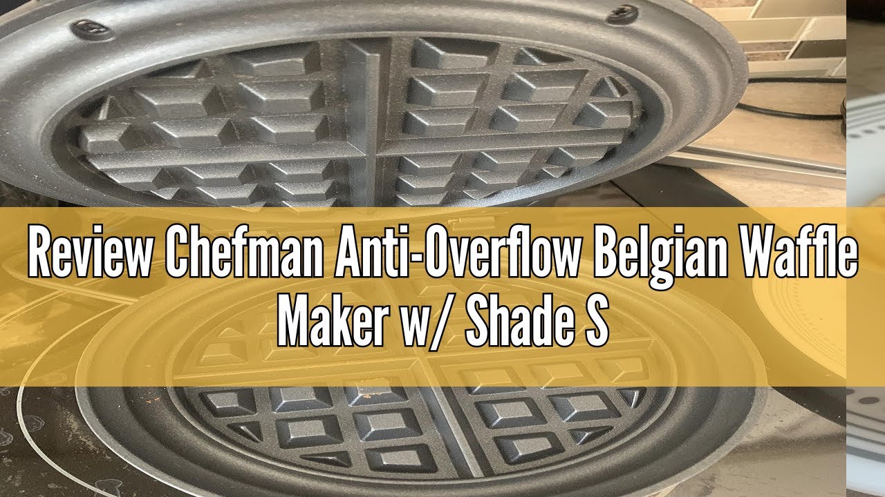 Review Chefman Anti-Overflow Belgian Waffle Maker w/ Shade Selector ...