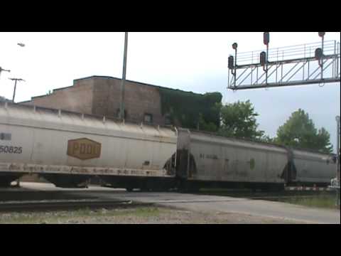 NS 51Z with Conrail Blue SD40-2 & HLCX SD60 5-15-2010 - YouTube
