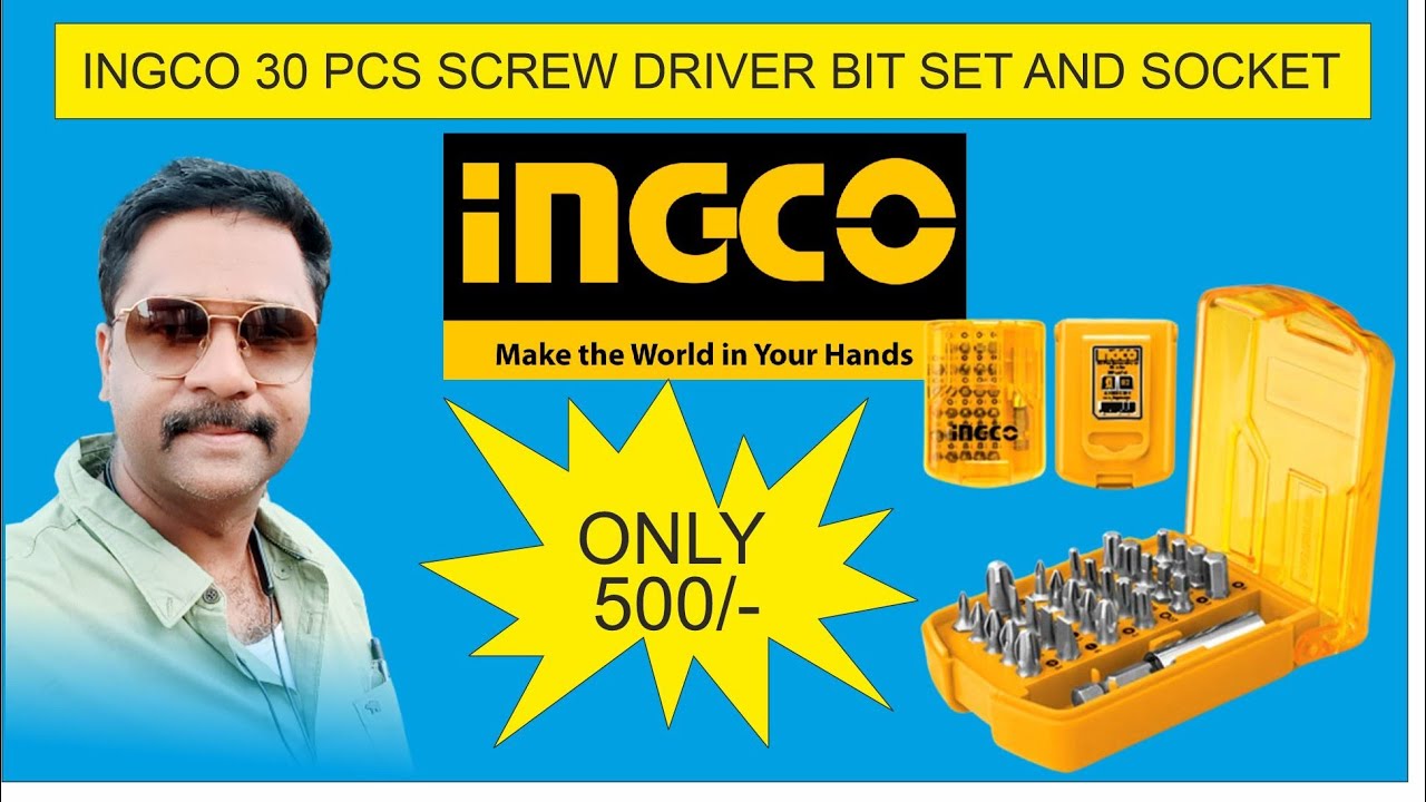 INGCO 30 in 1 Interchangeble Multipurpose Mini Screwdriver Set With ...