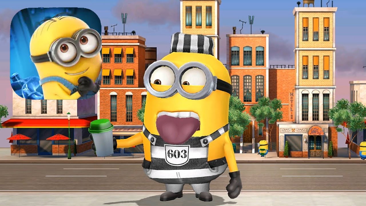 Despicable Me Minion Rush Prisoner minion Downtown gameplay android ios ...
