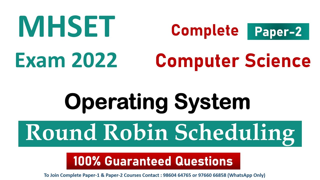 MHSET Computer Science Preparation | Round Robin Scheduling Algorithm ...