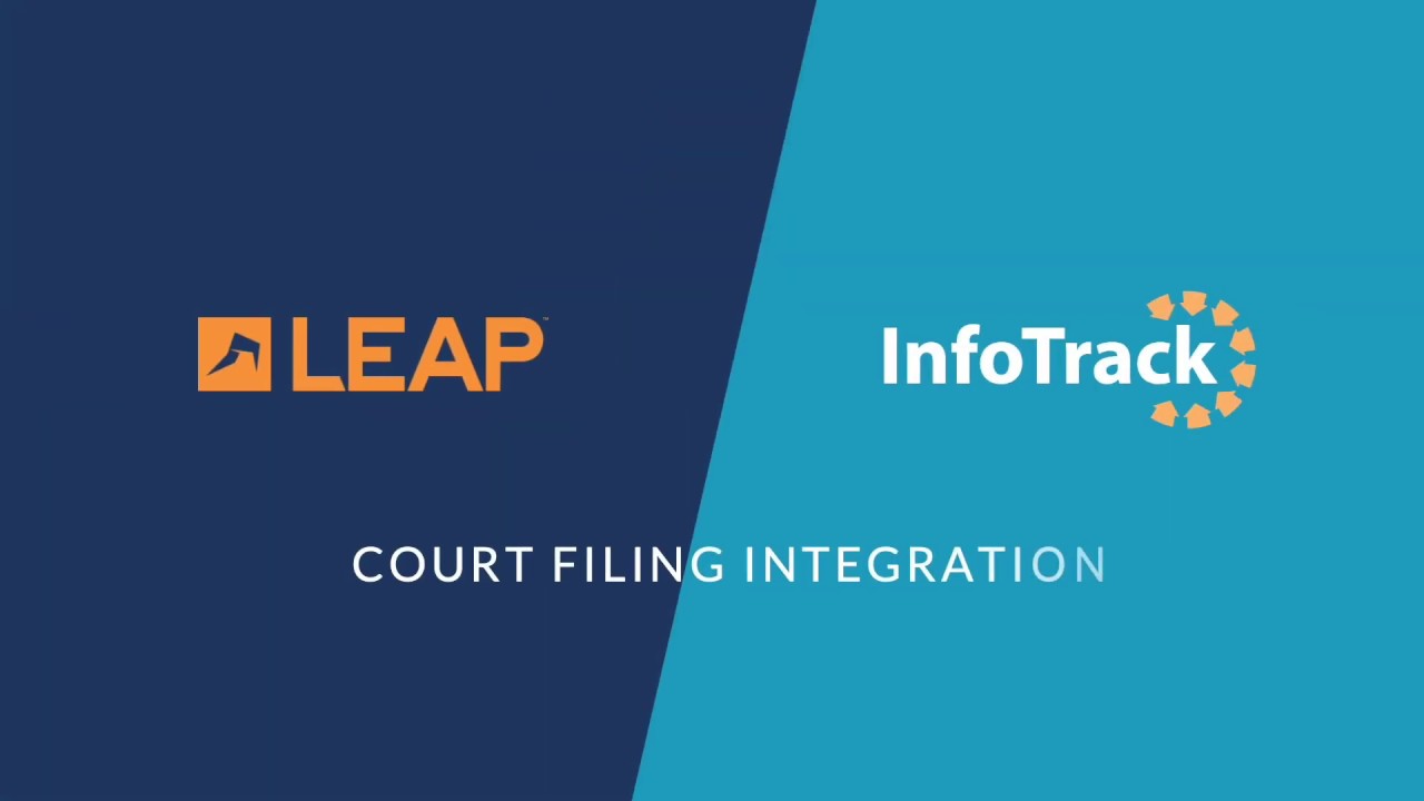 InfoTrack - LEAP court filing integration - YouTube