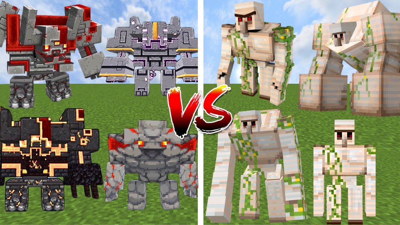 MONSTROSITIES vs IRON GOLEMS AT EVERY AGE | Minecraft Mob Battle - YouTube
