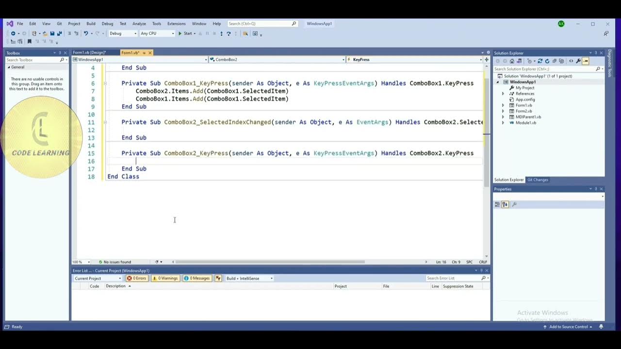 Vbnet Combobox Add And Remove Items From One Combobox To Another