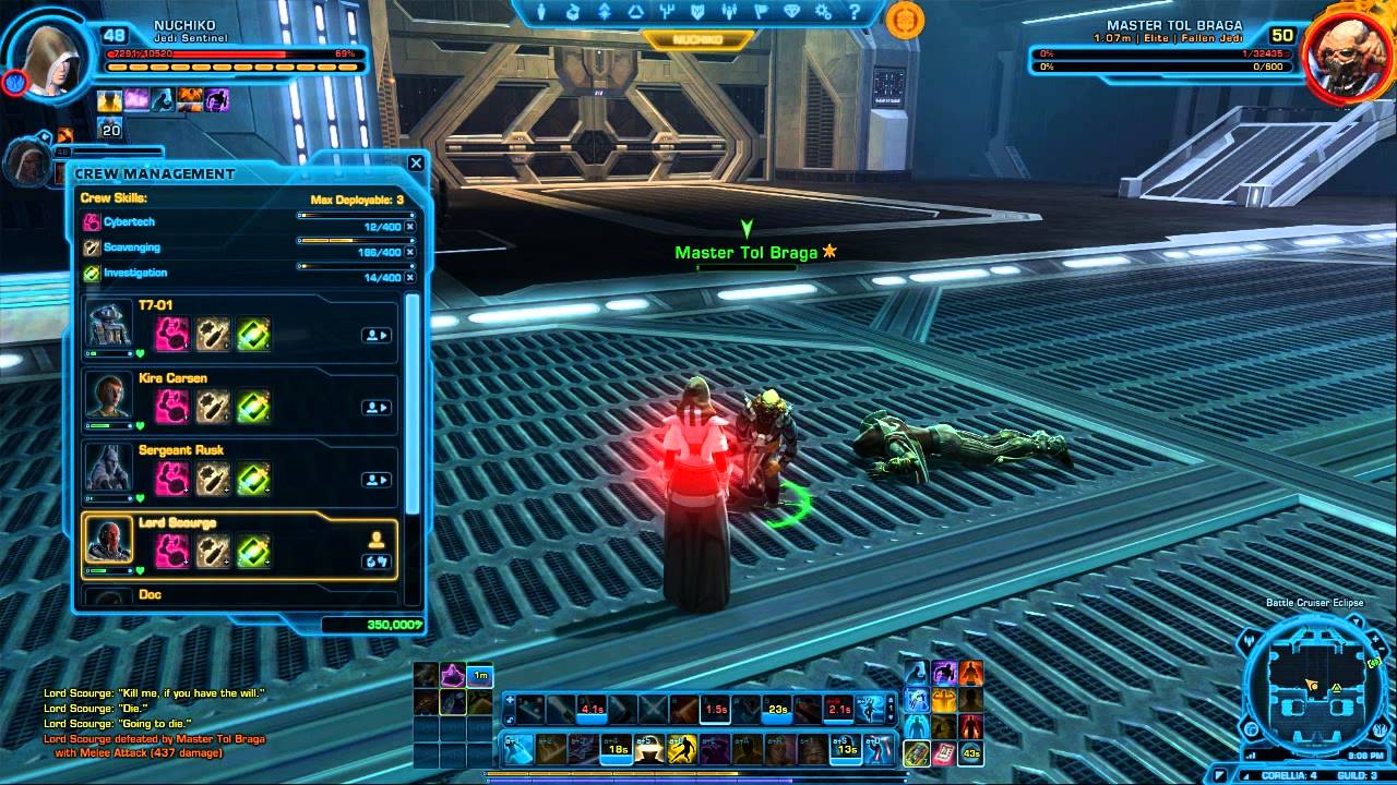 SWTOR defeat master tol braga - YouTube