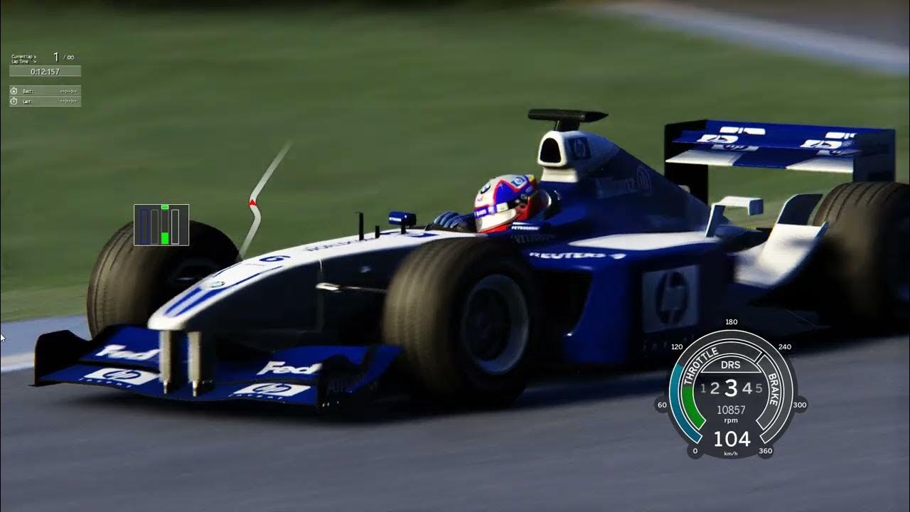 Assetto Corsa, F1 2002 BMW Williams Juan Pablo Montoya Great lap around old Imola 1995-2005 ...