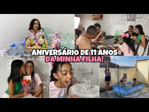 VLOGZÃO DE UM DIA ESPECIAL: ANIVERSÁRIO DE 11 ANOS DA MINHA FILHA! 🥹❤️