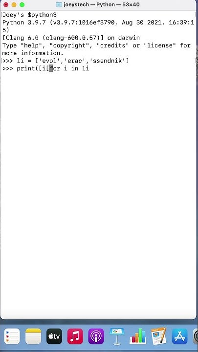 Python short video | reverse elements of a list | list comprehension # ...