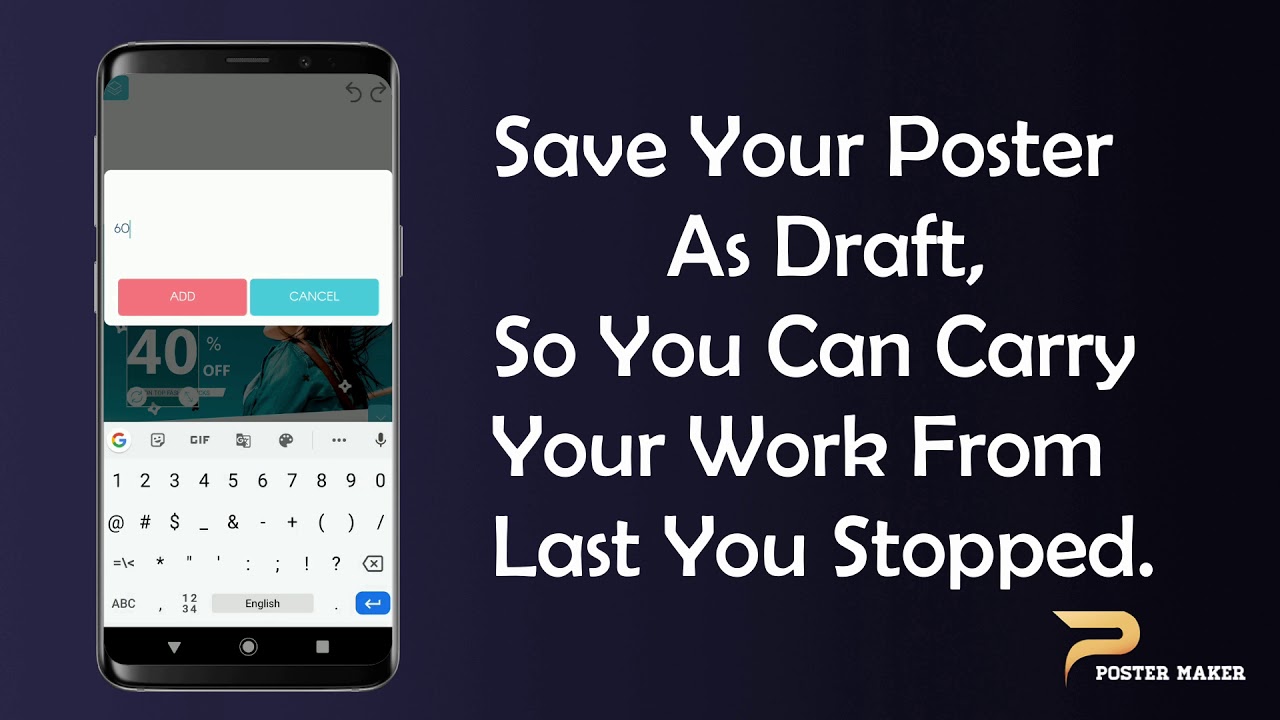 How to use draft in Poster Maker App | Poster Maker, Banner, Flyer, Ads ...