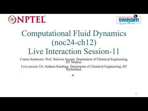 NPTEL-Computational Fluid Dynamics (Jan - 2024) Problem solving session Week-11 - YouTube