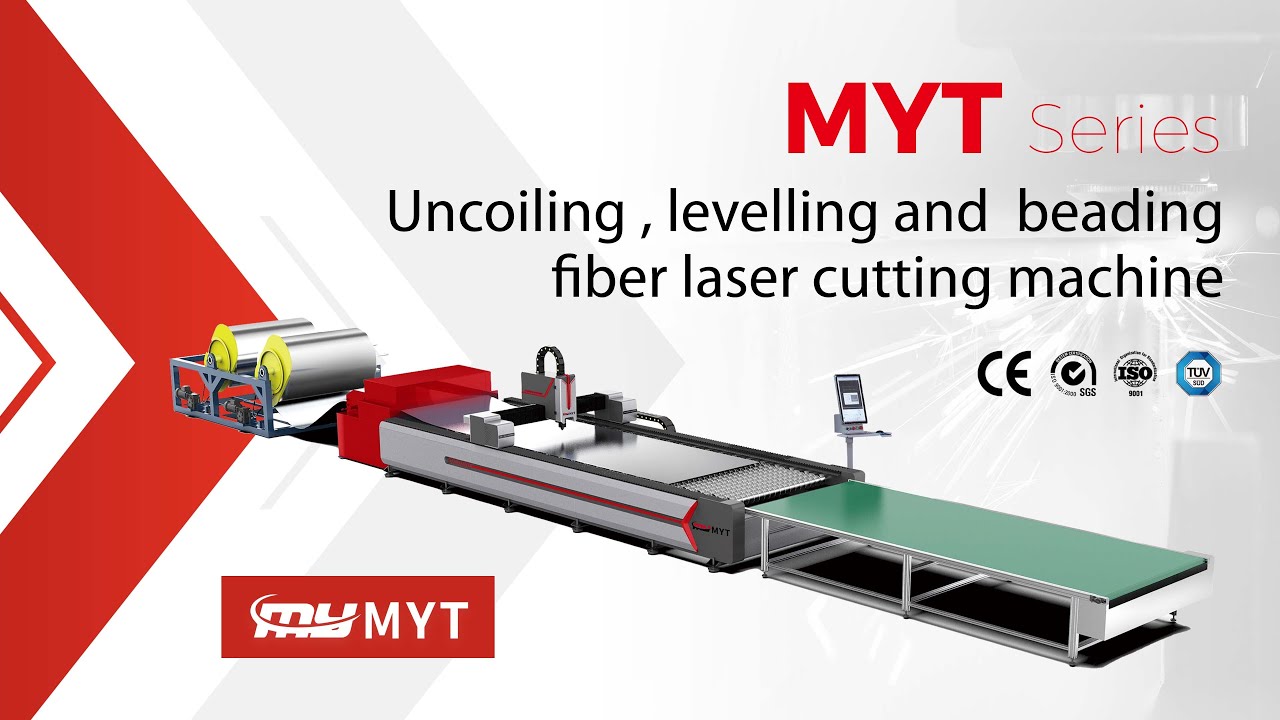 MYT® 6000x1500mm 3KW Uncoiling Levelling Beading Fiber Laser Cutting ...