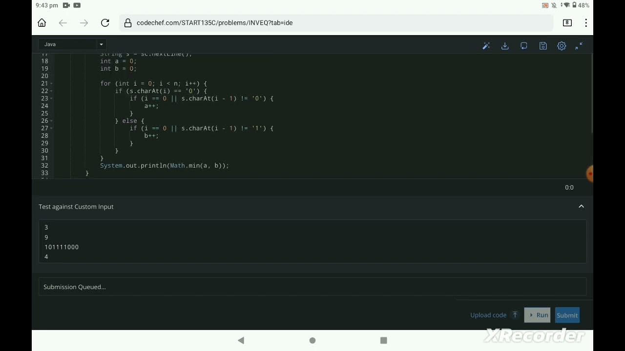 Invert and Equalize Codechef Starter 135 Contest Solution java solution ...