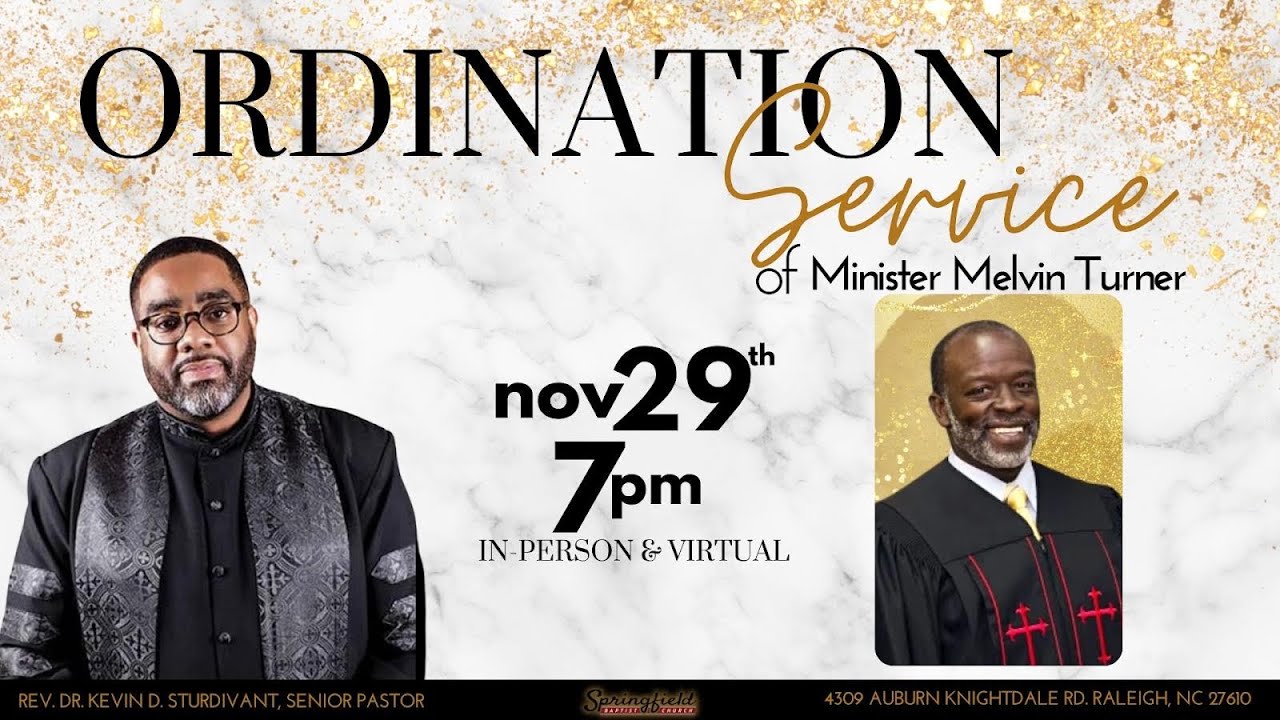 Nov. 29, 2022; Ordination Service Min. Melvin Turner "I Put You In His ...