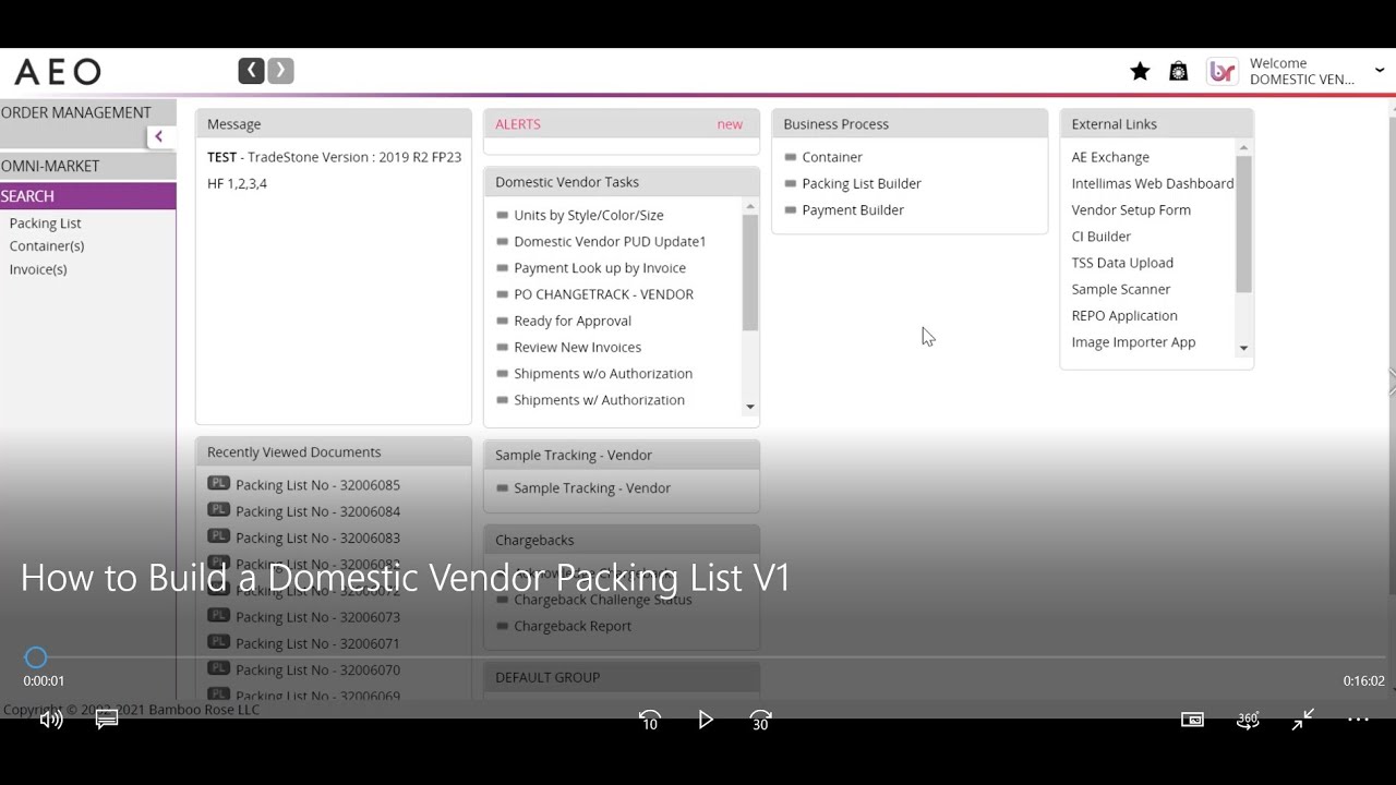 How to Build a Domestic Vendor Packing List V1 - YouTube