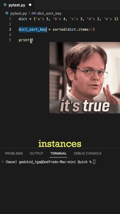 How to Sort a Dictionary in Python - YouTube