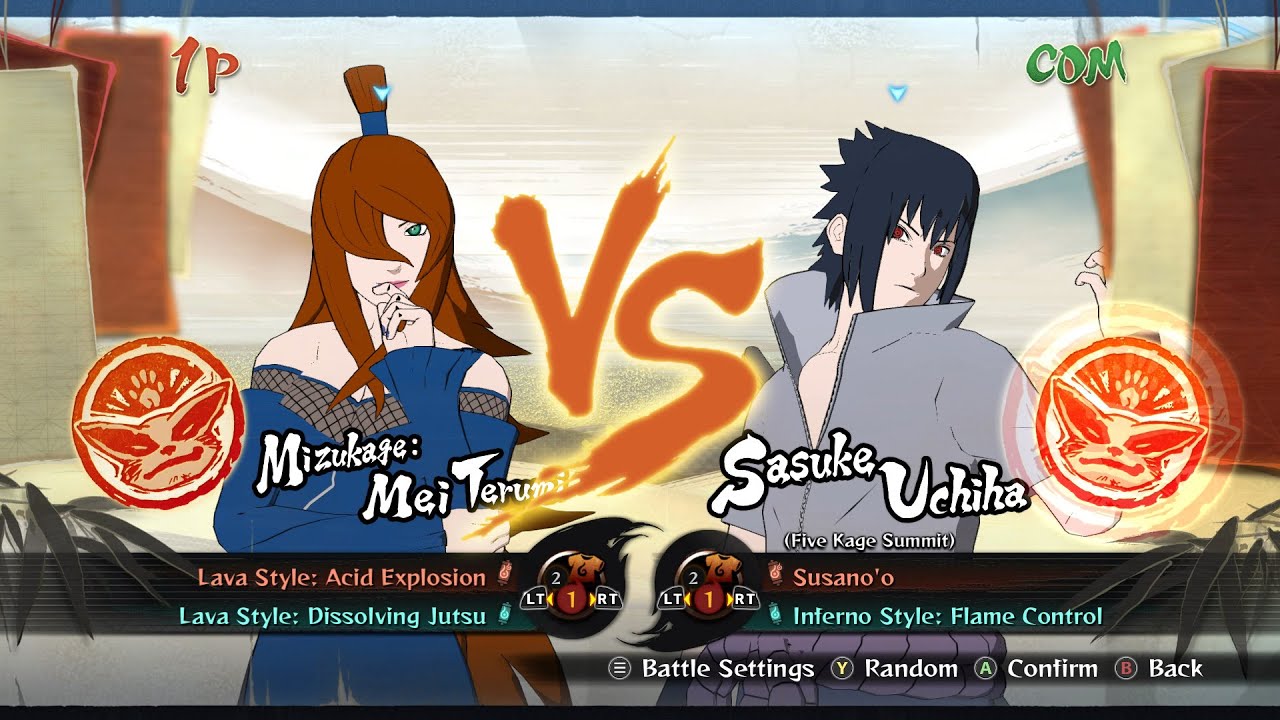 Mei vs Sasuke (Five Kage Summit) - Naruto Shippuden: Ultimate Ninja ...