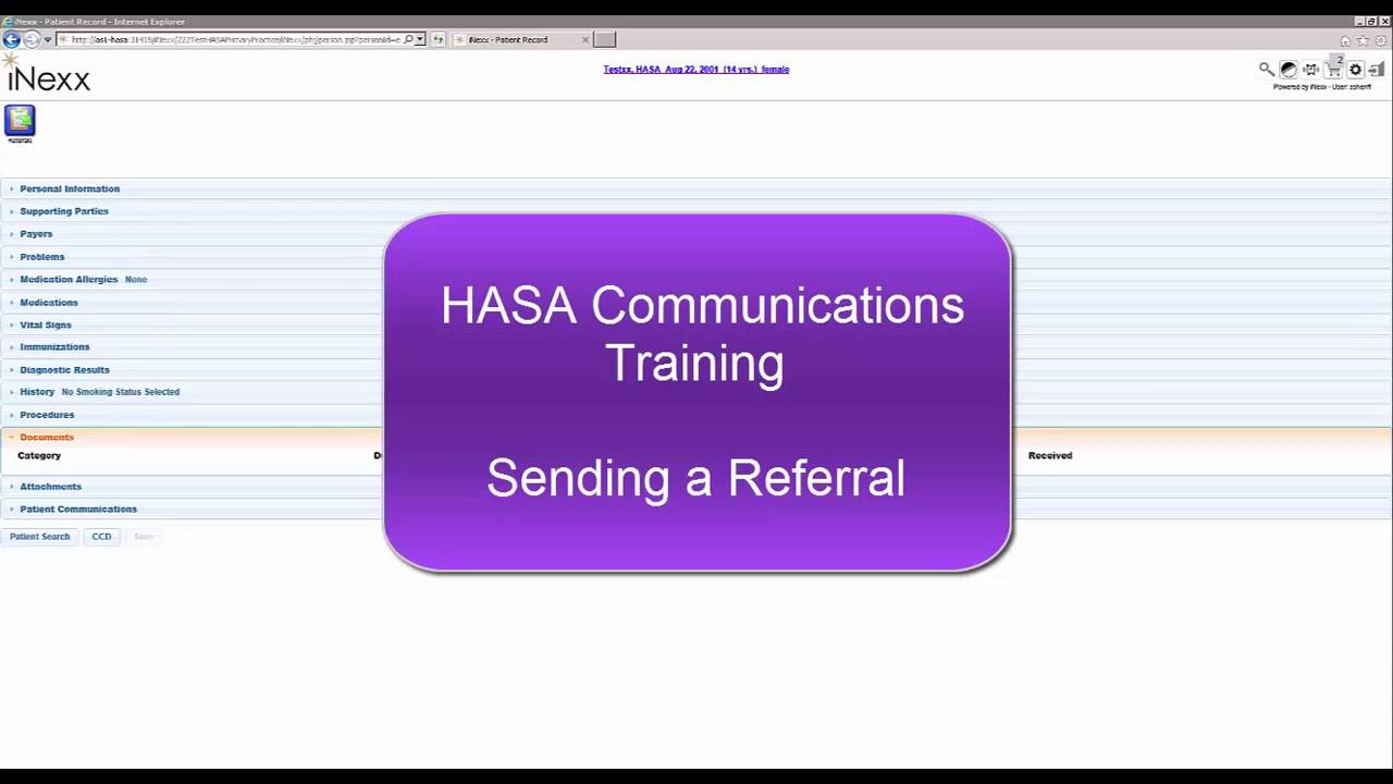 HASA Communications Sending a Referral - YouTube