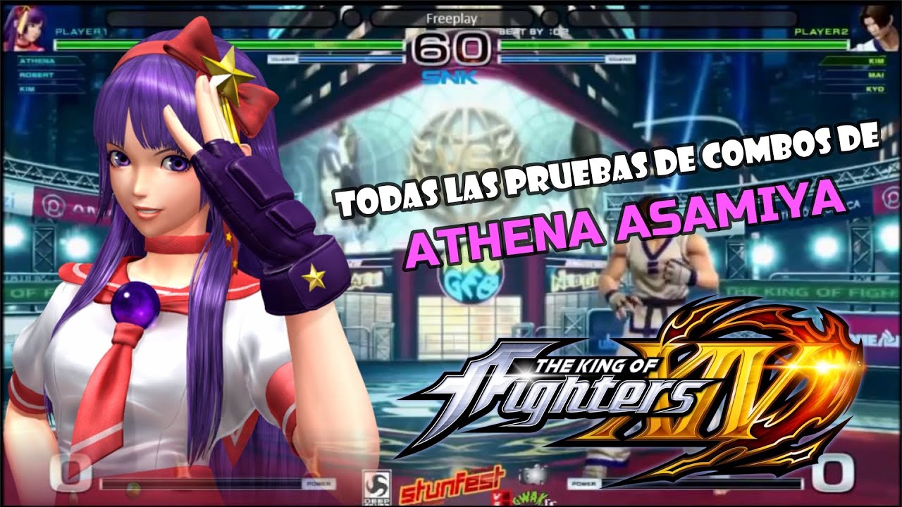Todas Las Pruebas De Combos De ATHENA ASAMIYA KOF XIV - YouTube