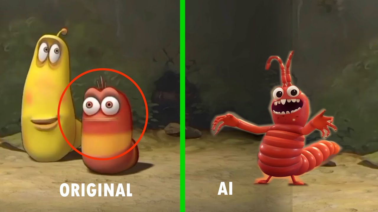 oi oi oi red larva Original VS Ai meme - YouTube
