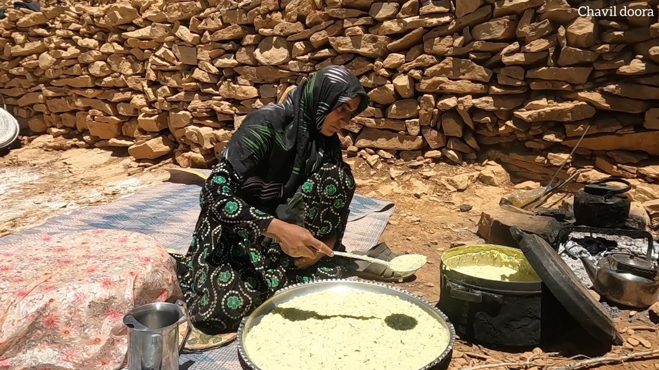 How to cook rice and local buttermilk with seasoning of mountain herbs ...
