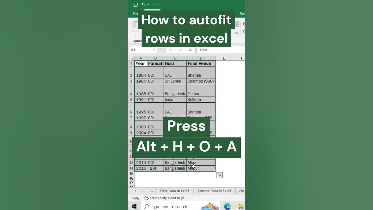 Autofit rows in excel #interview #exceltech #excelformula #job #yt # ...
