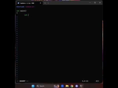 How to write code from terminal using vim #kodlama #cprogramming #programlama #yazılım #software ...