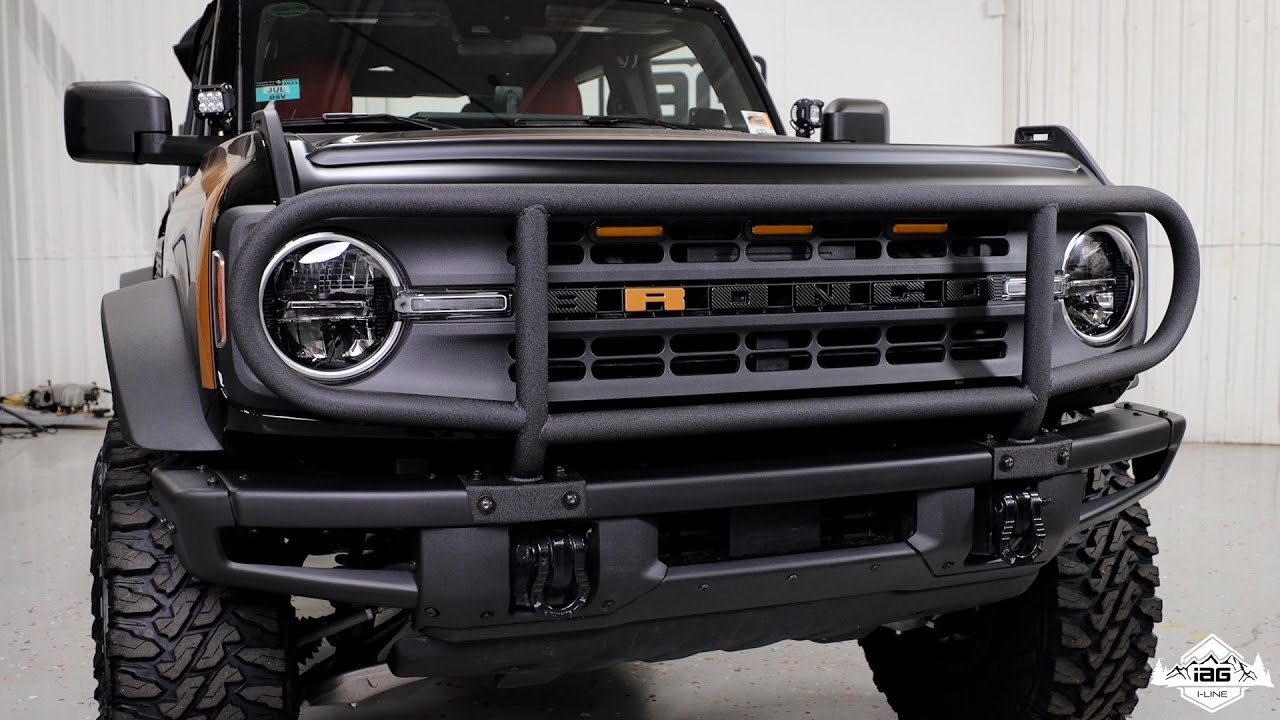 IAG I-LINE TALL BULL BAR FOR 2021+ FORD BRONCO W/MODULAR BUMPER - YouTube