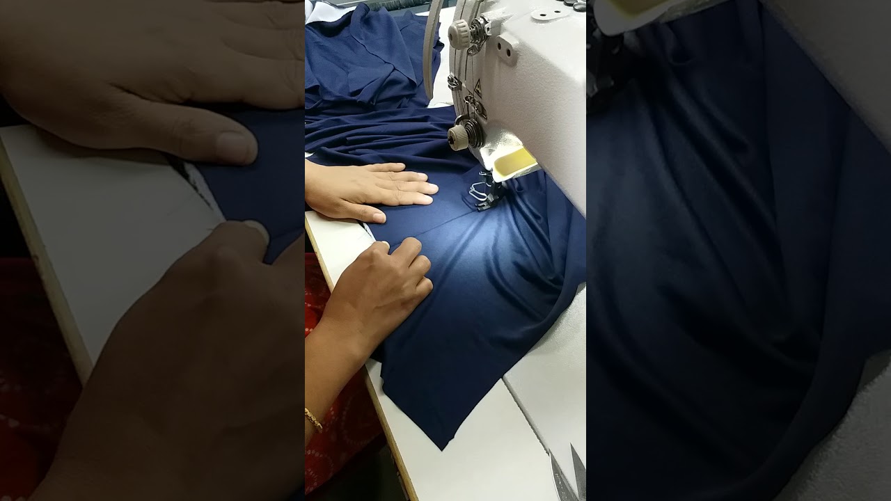 Polo shirt placket making with pattern - YouTube