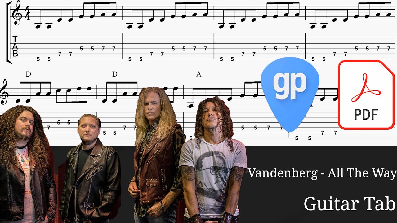 Vandenberg - All The Way Guitar Tabs [TABS] - YouTube