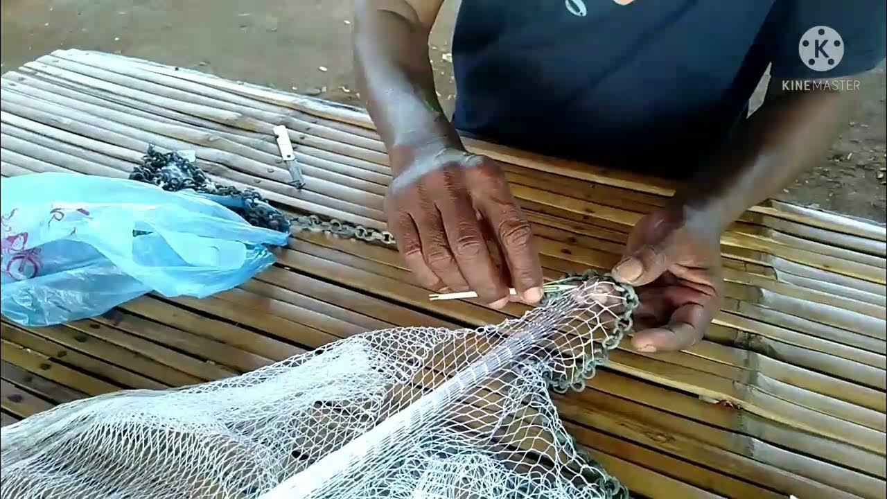 WOW IT'S AMAZING MAKING FISHING NETS WITH MAKESHIFT TOOLS - YouTube