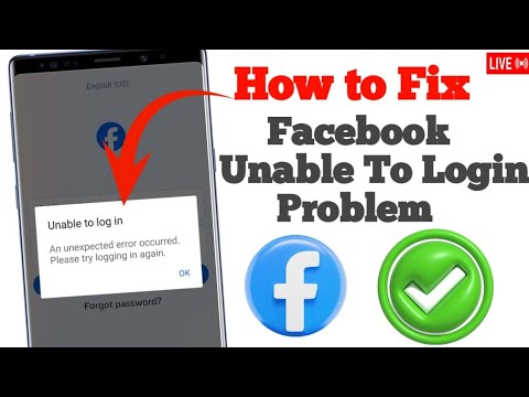 Facebook Unable To Login Problem | An Unexpected Error Occurred Please Try Logging In Again ...