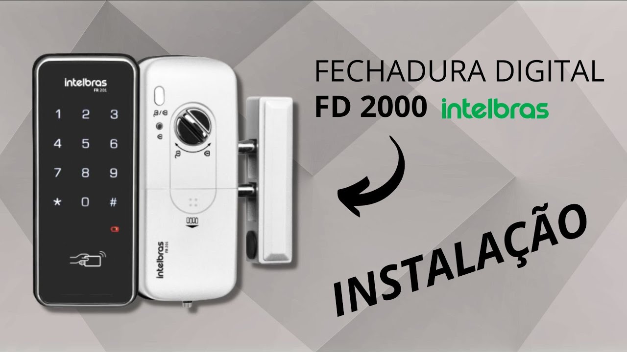 INSTALANDO FECHADURA DIGITAL DE SOBREPOR INTELBRAS FD 2000 - YouTube