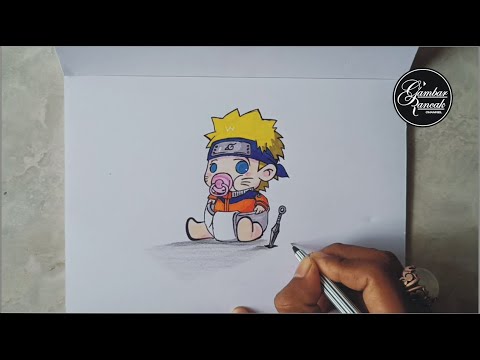 Menggambar Baby Naruto | How To Draw Baby Naruto - YouTube