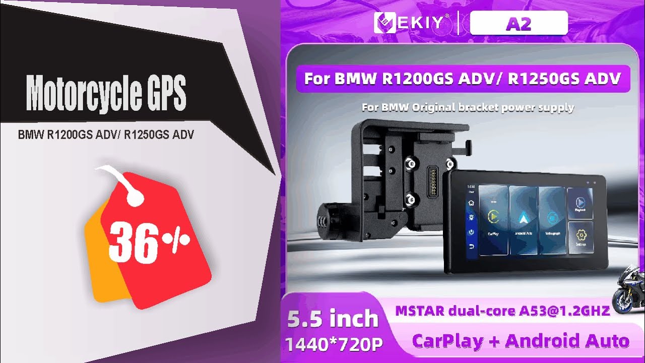 EKIY Special for BMW R1200GS ADV/ R1250GS ADV- Motorcycle GPS Wireless ...