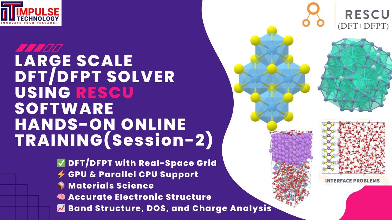 LARGE SCALE DFT/DFPT SOLVER USING RESCU SOFTWARE HANDS-ON ONLINE ...