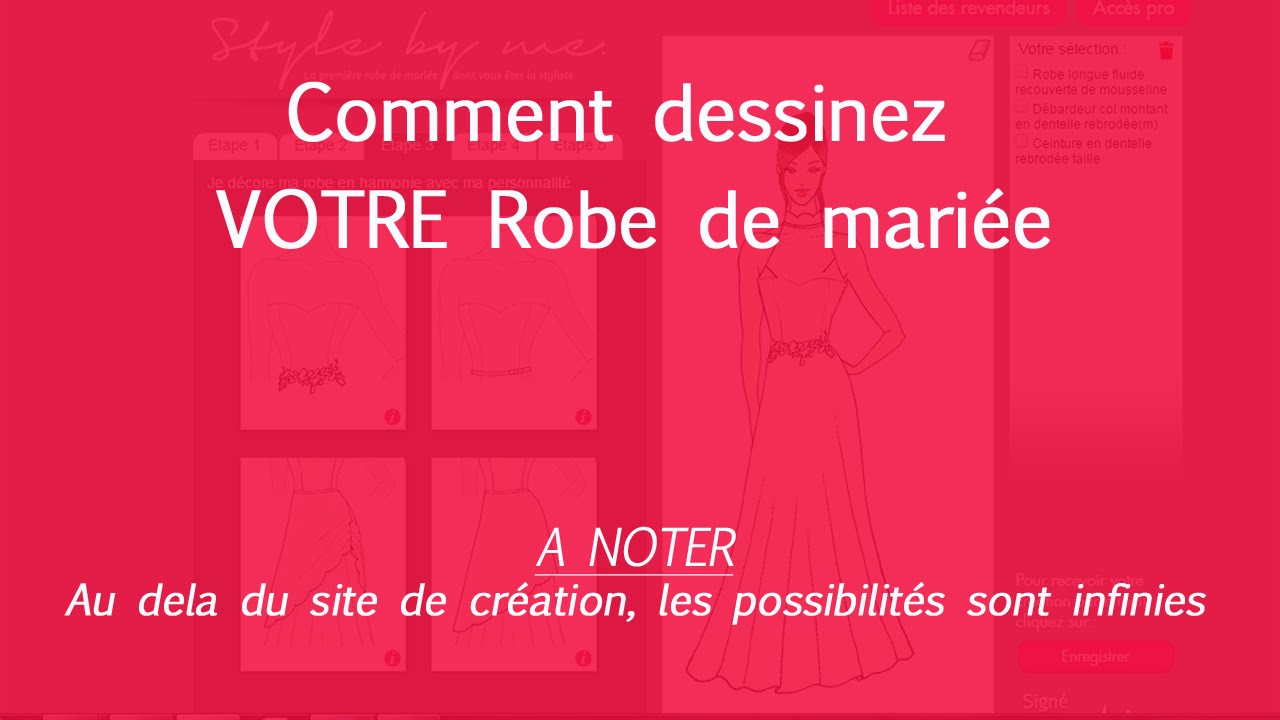 Vidéo explicative pour la création d'une robe sur style-by-me - YouTube