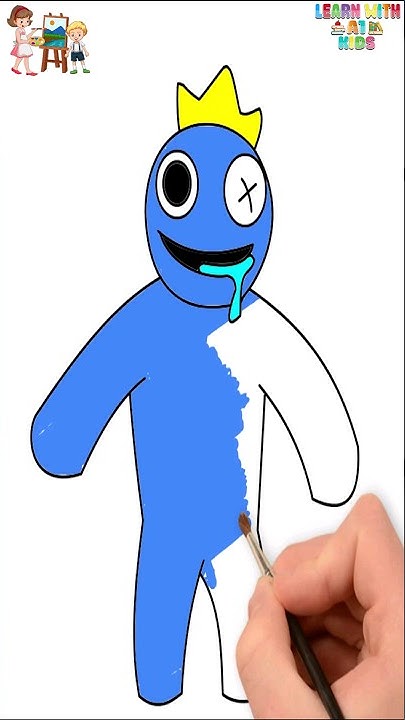 Blue Rainbow Friends Drawing & Coloring Tutorial with the A1 Kids # ...