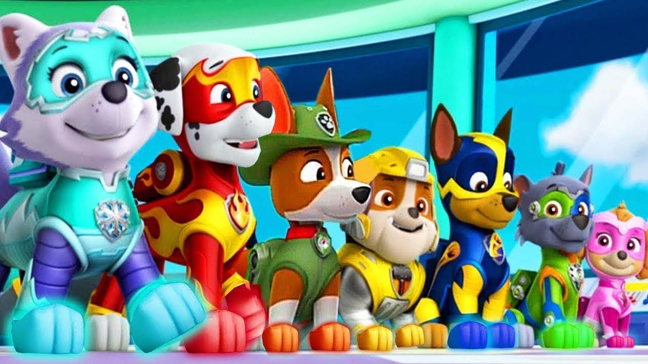 Paw Patrol Mission Paw - Mighty Pups Rescue Team Rubble, Skye Training ...