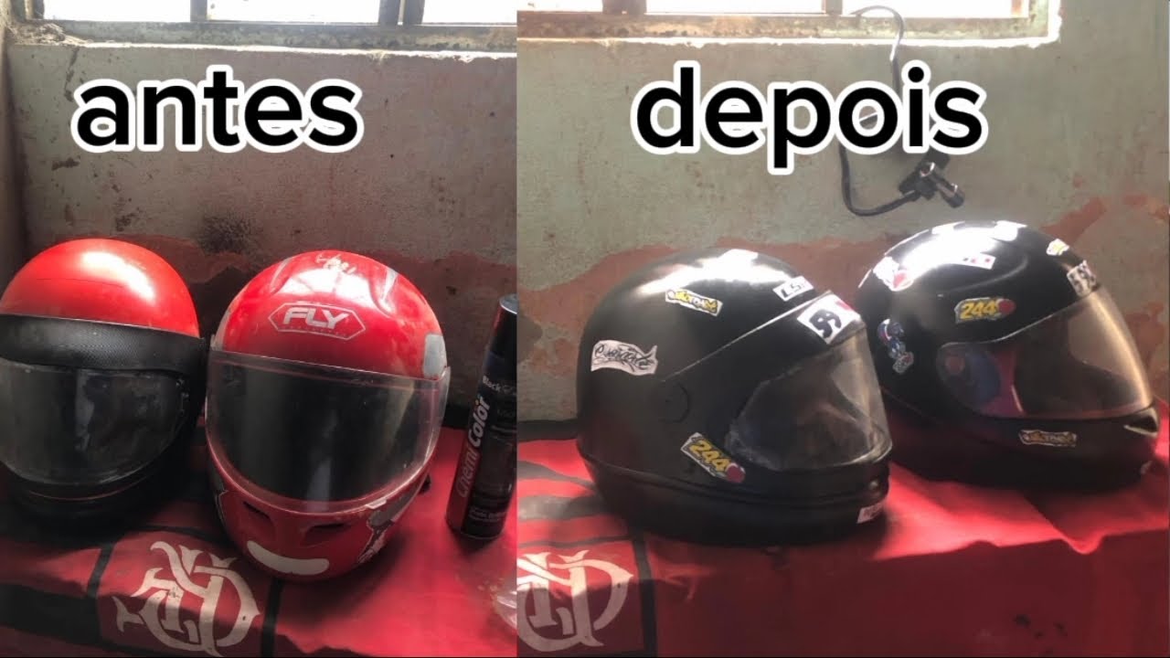 reformando capacetes antigos. FICOU MUIT... - YouTube