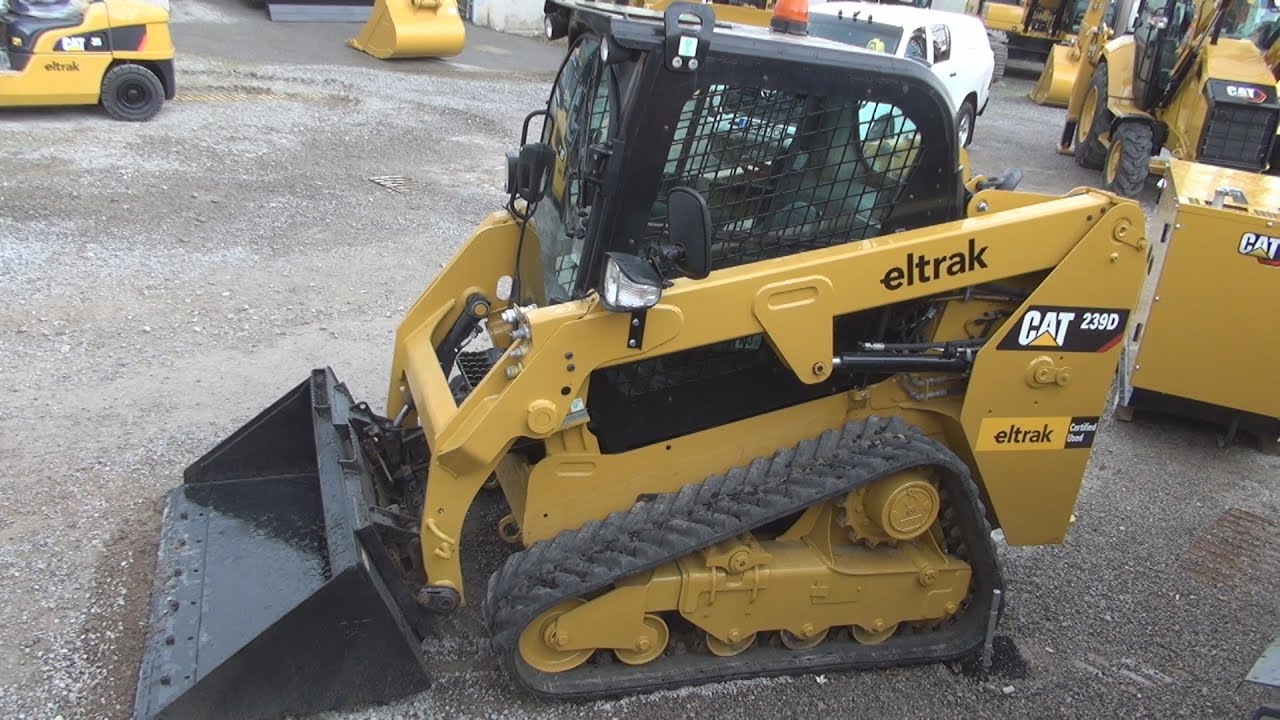 Cat Caterpillar 239D Compact Track Loader Exterior and Interior - YouTube