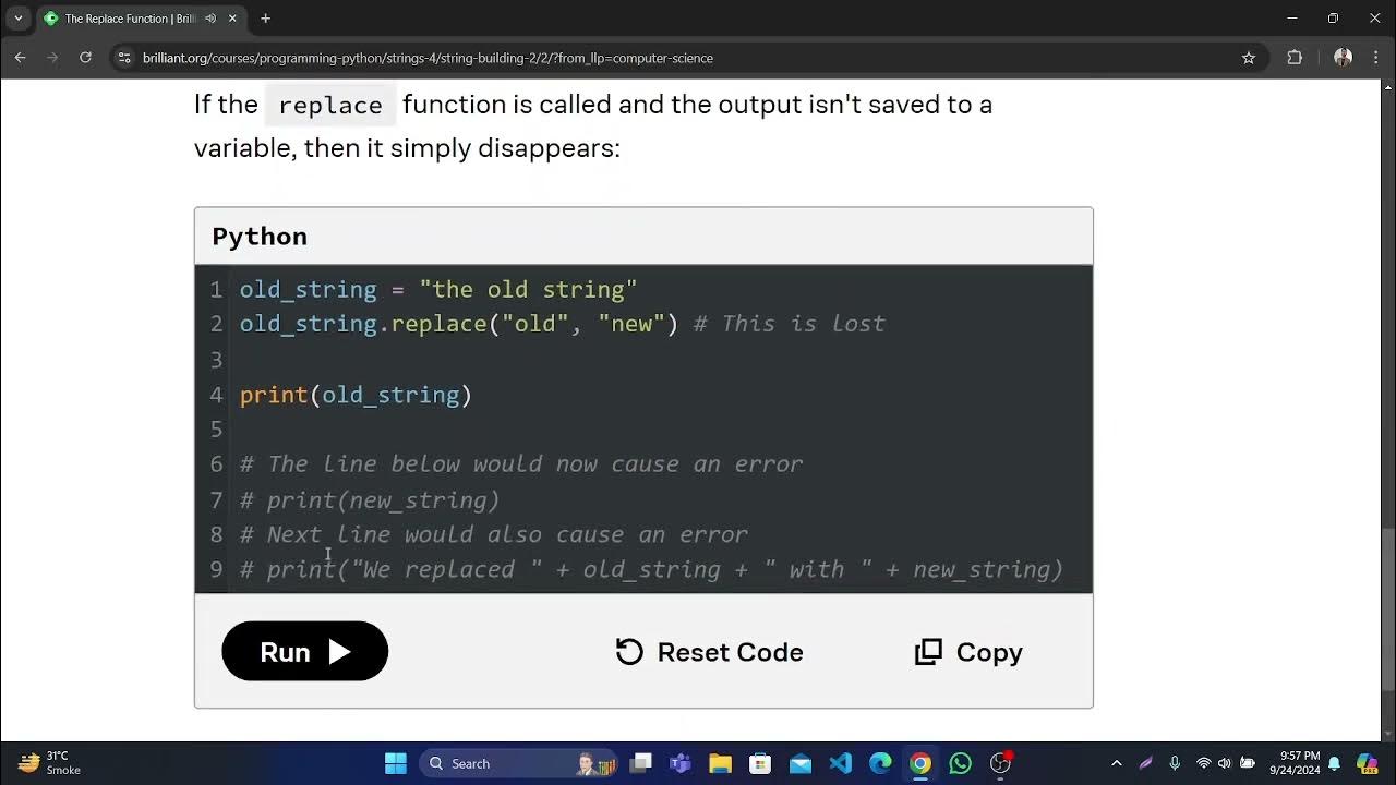The Replace Function - YouTube