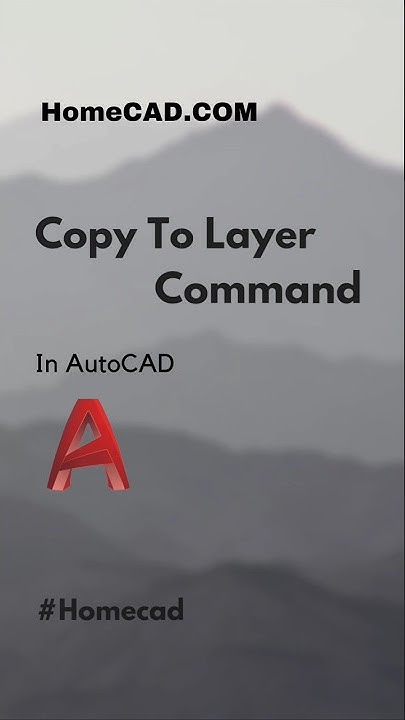 Copy To Layer Command In AutoCAD #shorts #youtubeshorts #autocad # ...
