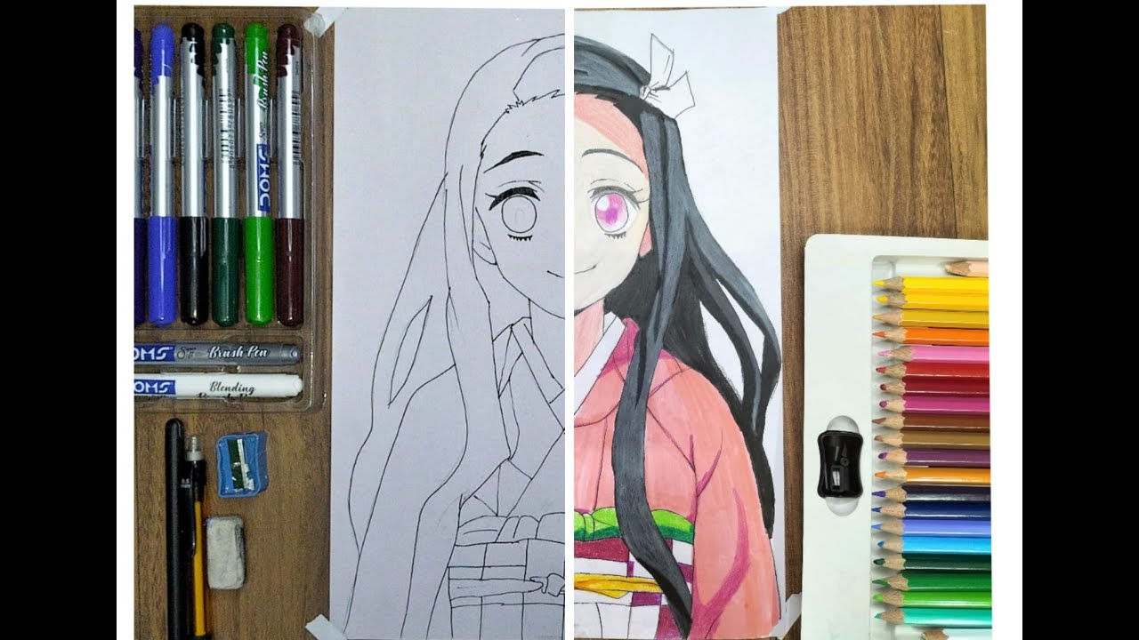 Drawing 😍😍🥰Nazuko😍😍🥰 from Demon Slayer - YouTube