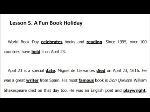 Insight Link 1 Lesson 5 Passage Read Aloud - YouTube